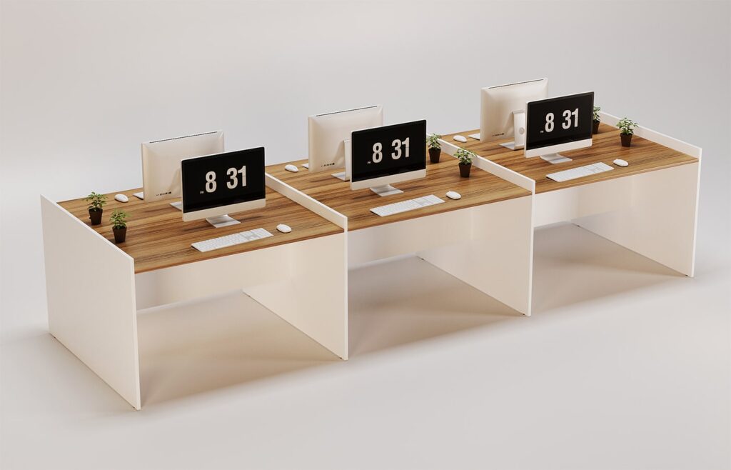 Empower Workstation For Four Persons Without Partitions